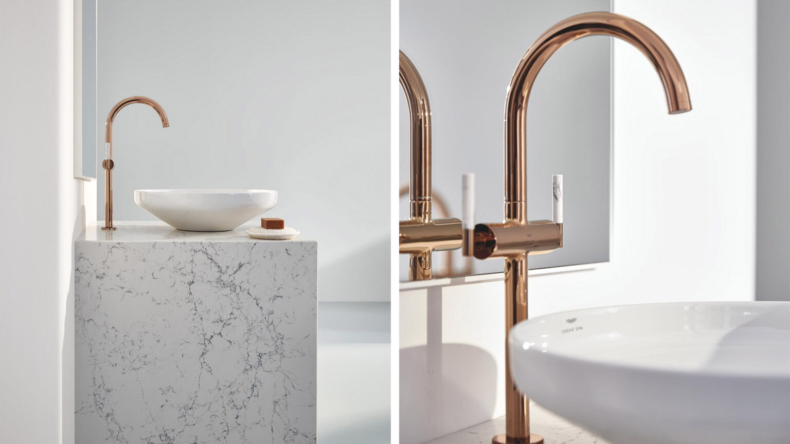 Caesarstone x GROHE SPA collaborate on bespoke bathroom collection | Caesarstone UK