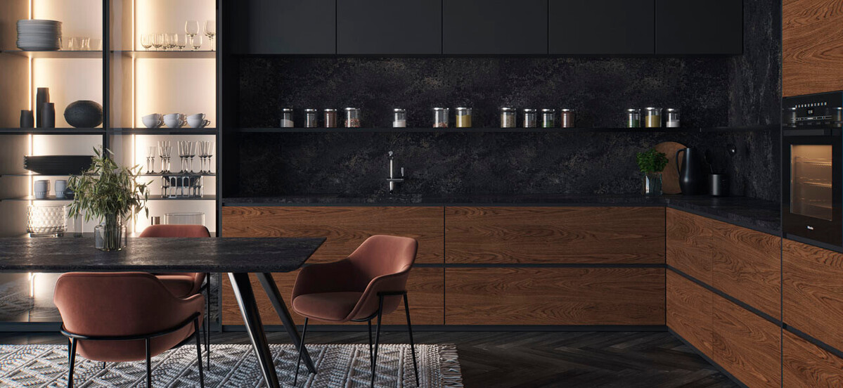 Black Quartz Worktops | Durable & Stylish Surfaces | Caesarstone